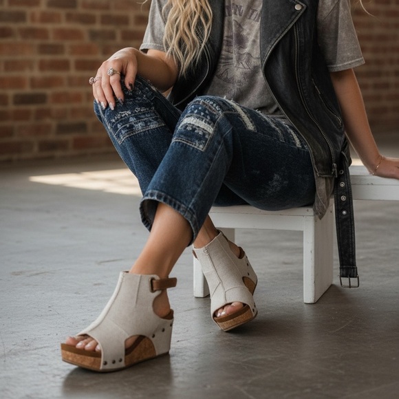 Very G | Shoes | Nib Brand New Very G Lala Canvas Wedge Heels Sandals ...